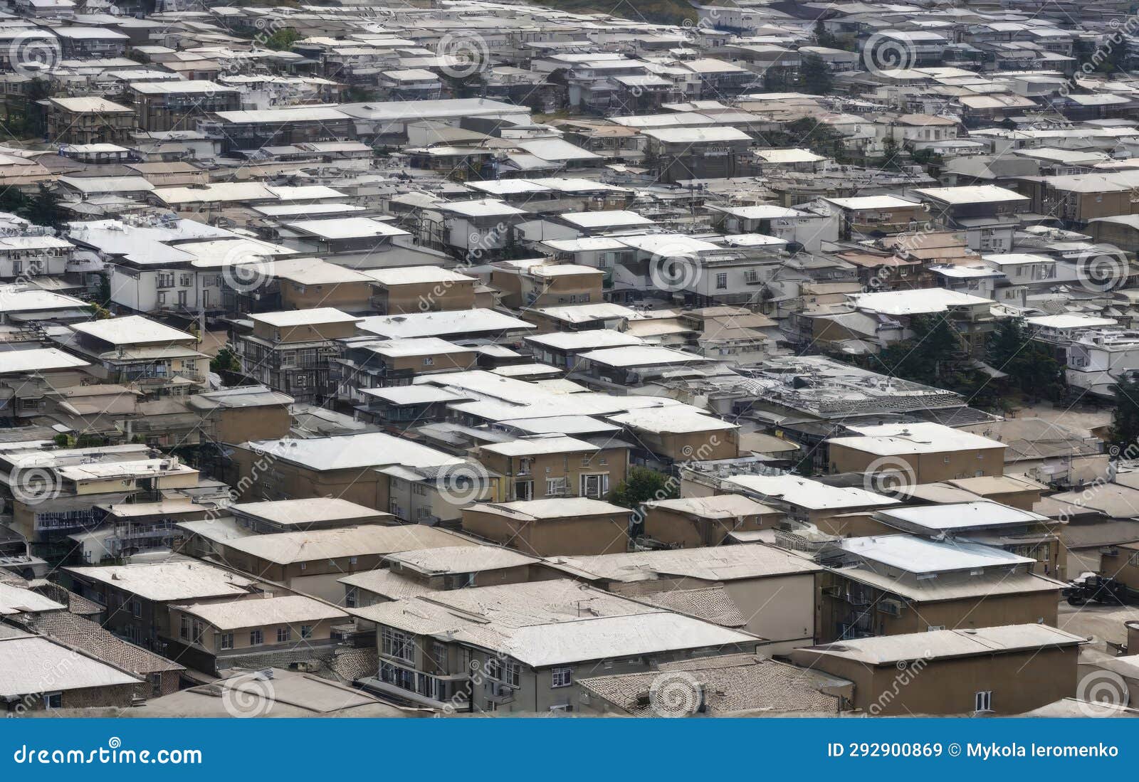 Urban Slums, View from Above Stock Illustration - Illustration of ...