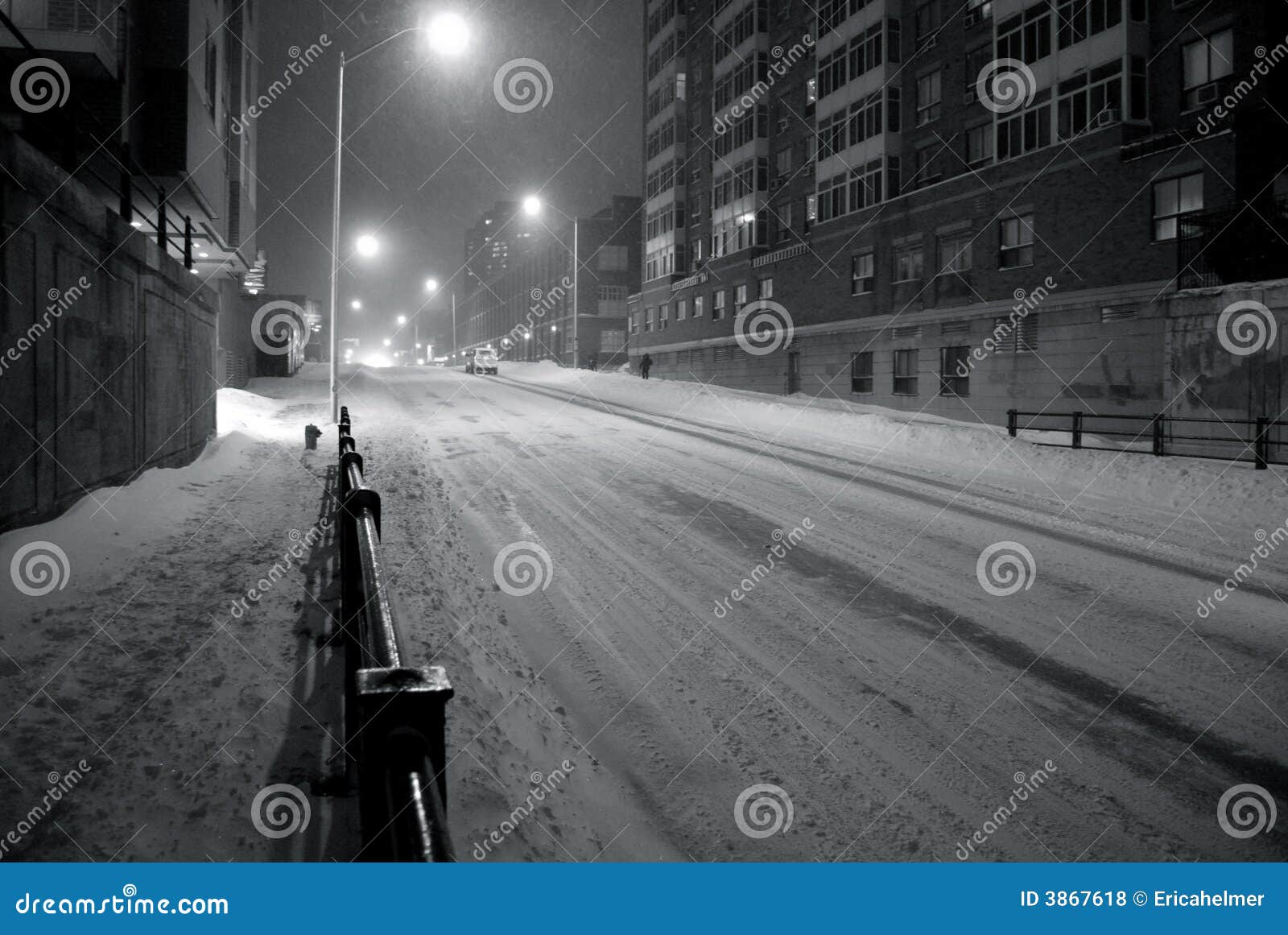 Urban Snowscape stock photo. Image of snow, street, city - 3867618