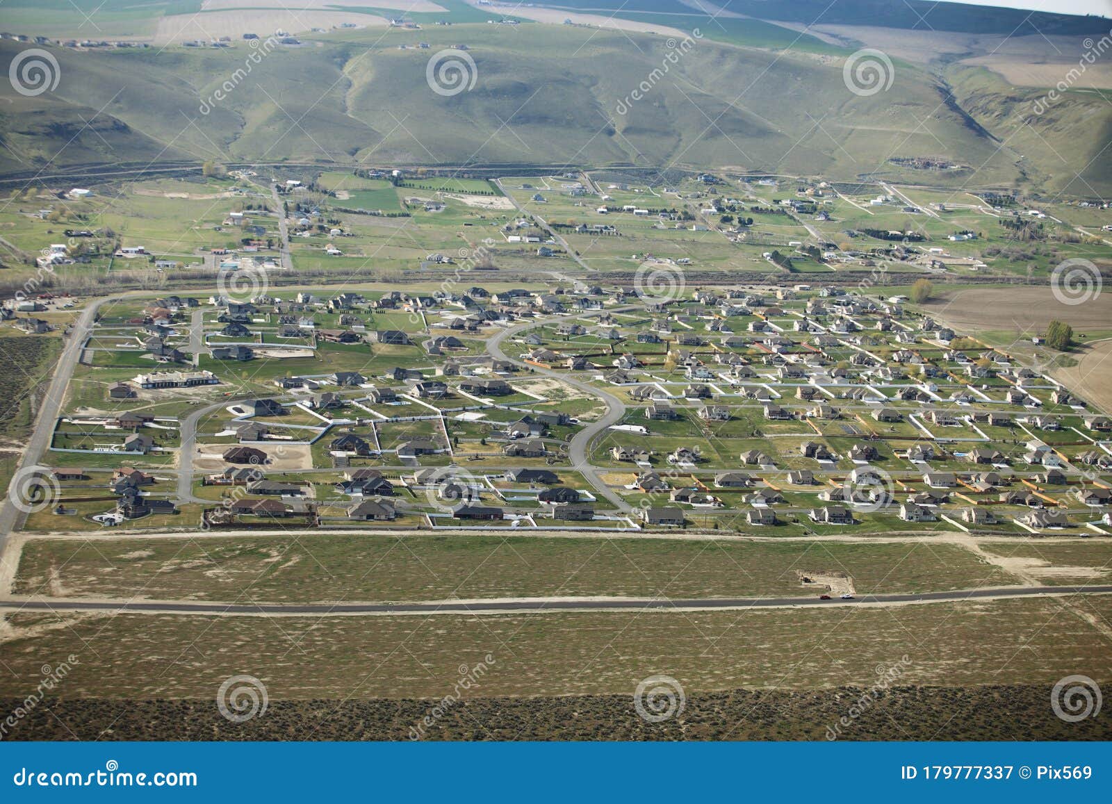 An Aerial View of a New Subdivision, Exhibiting Urban Sprawl. Stock ...