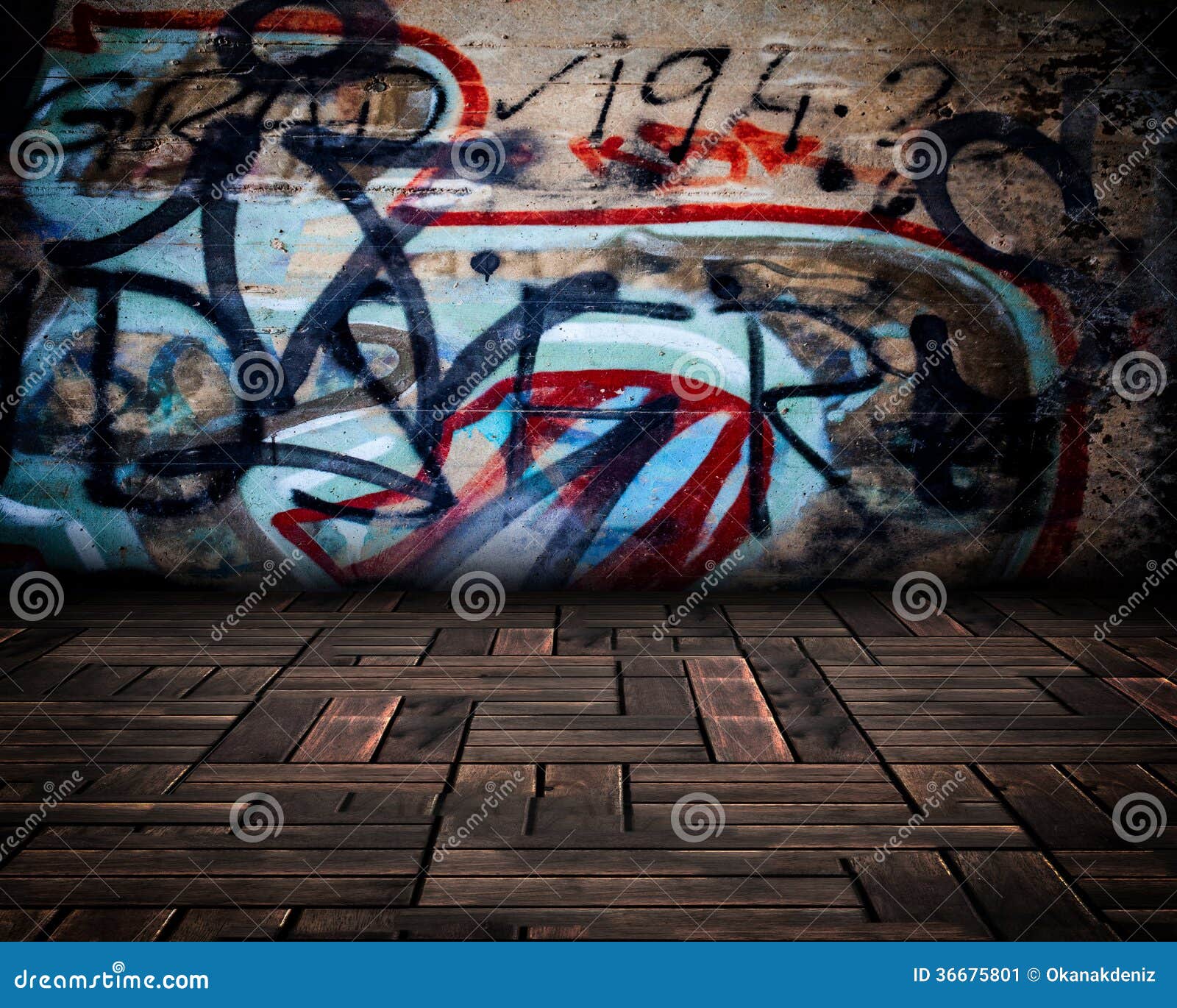 Urban Stage Graffiti Room stock image. Image of abstract - 36675801