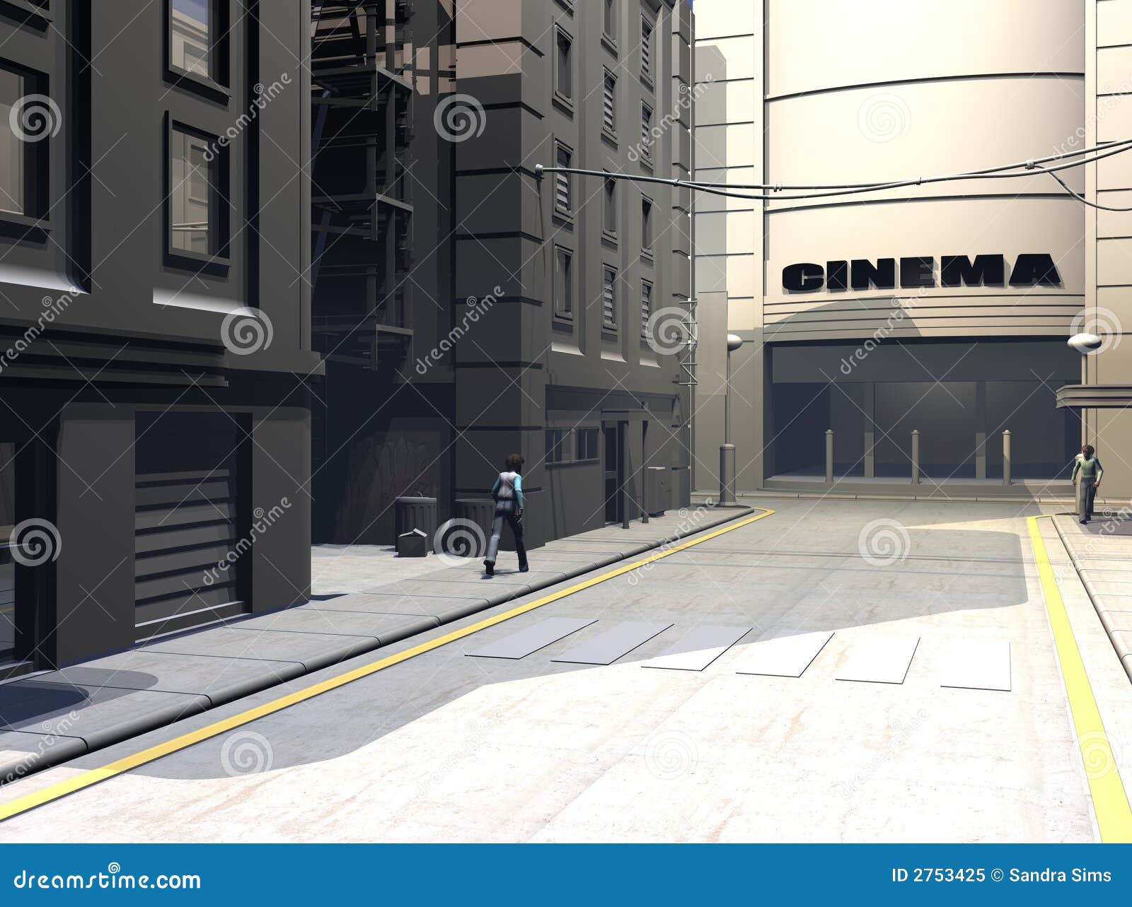 Urban street illustration stock illustration. Illustration of generated ...