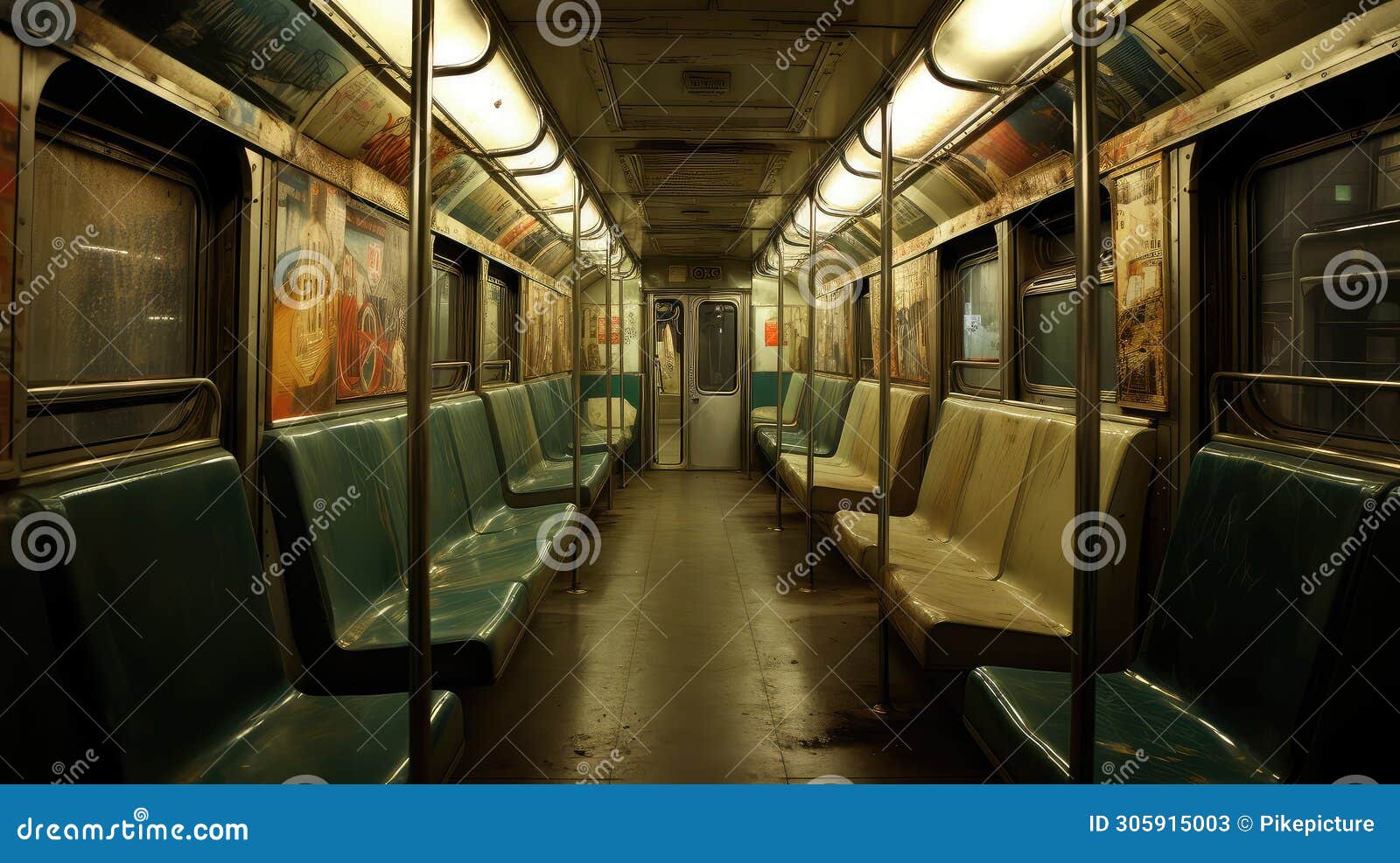 Urban subway interior stock illustration. Illustration of metro - 305915003