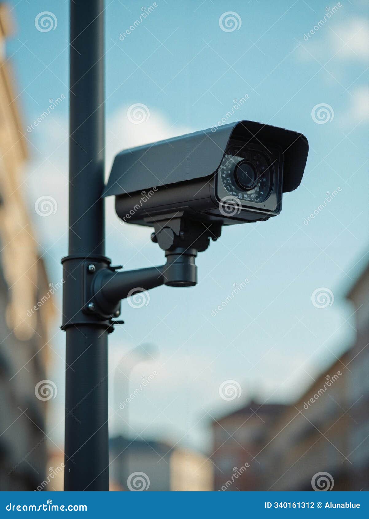 Urban Surveillance Security Camera Stock Photo - Image of cctv ...