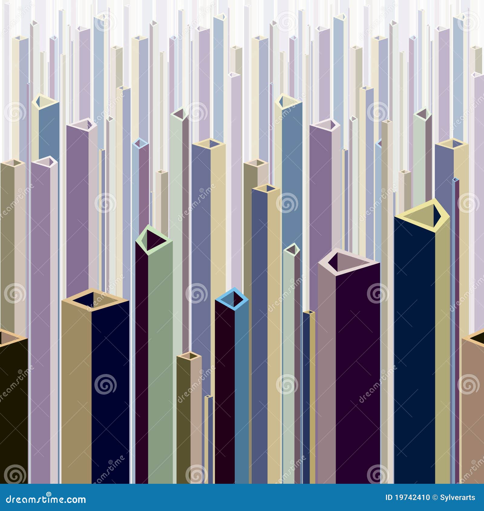 Urban Theme Abstract Illustration. Stock Vector - Illustration of ...