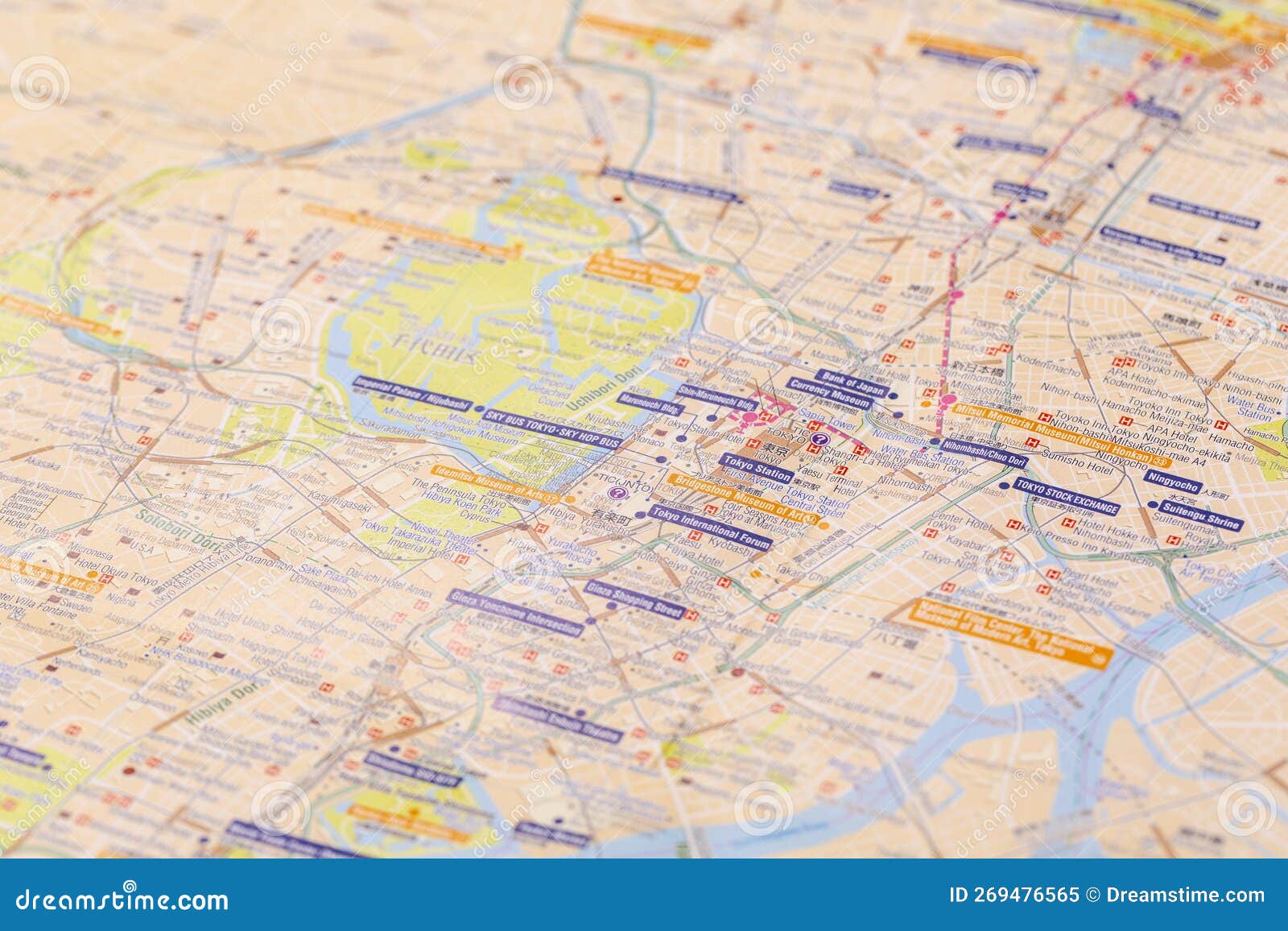 Tokyo City Map in Japan. stock illustration. Illustration of plan ...