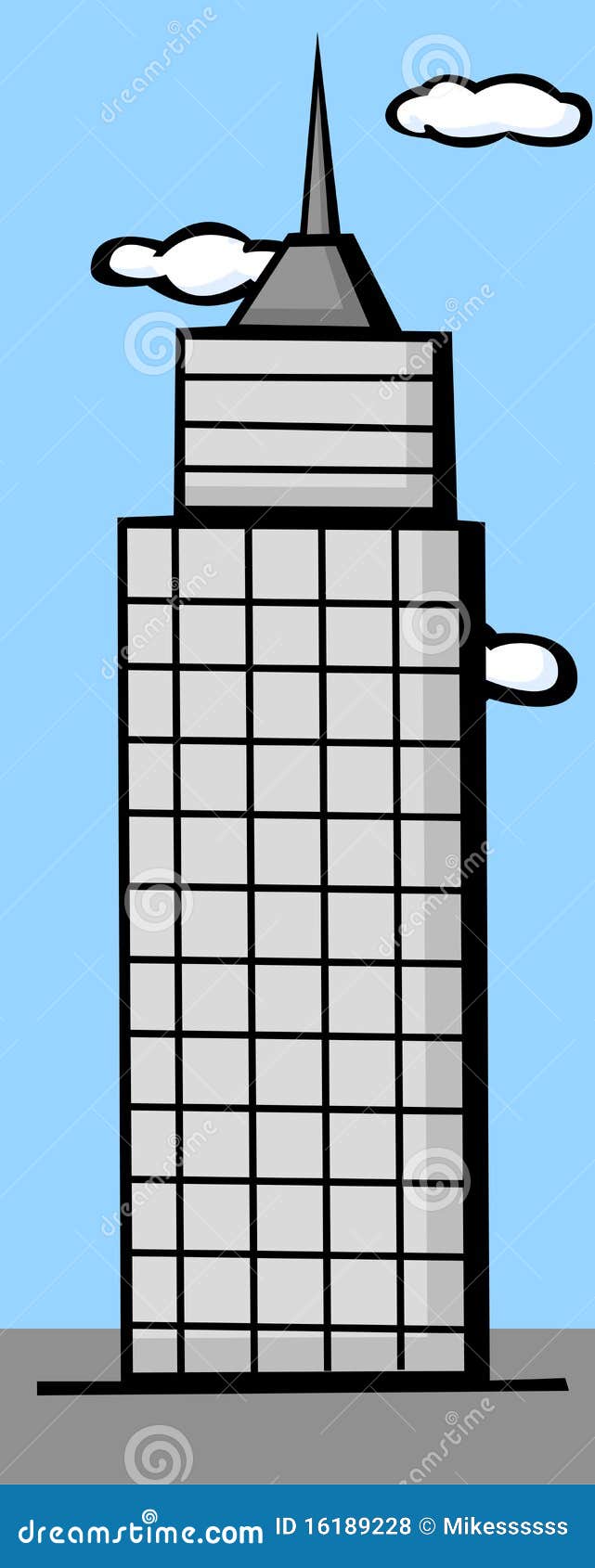 Urban Tower Building Vector Illustration Stock Vector - Illustration of ...