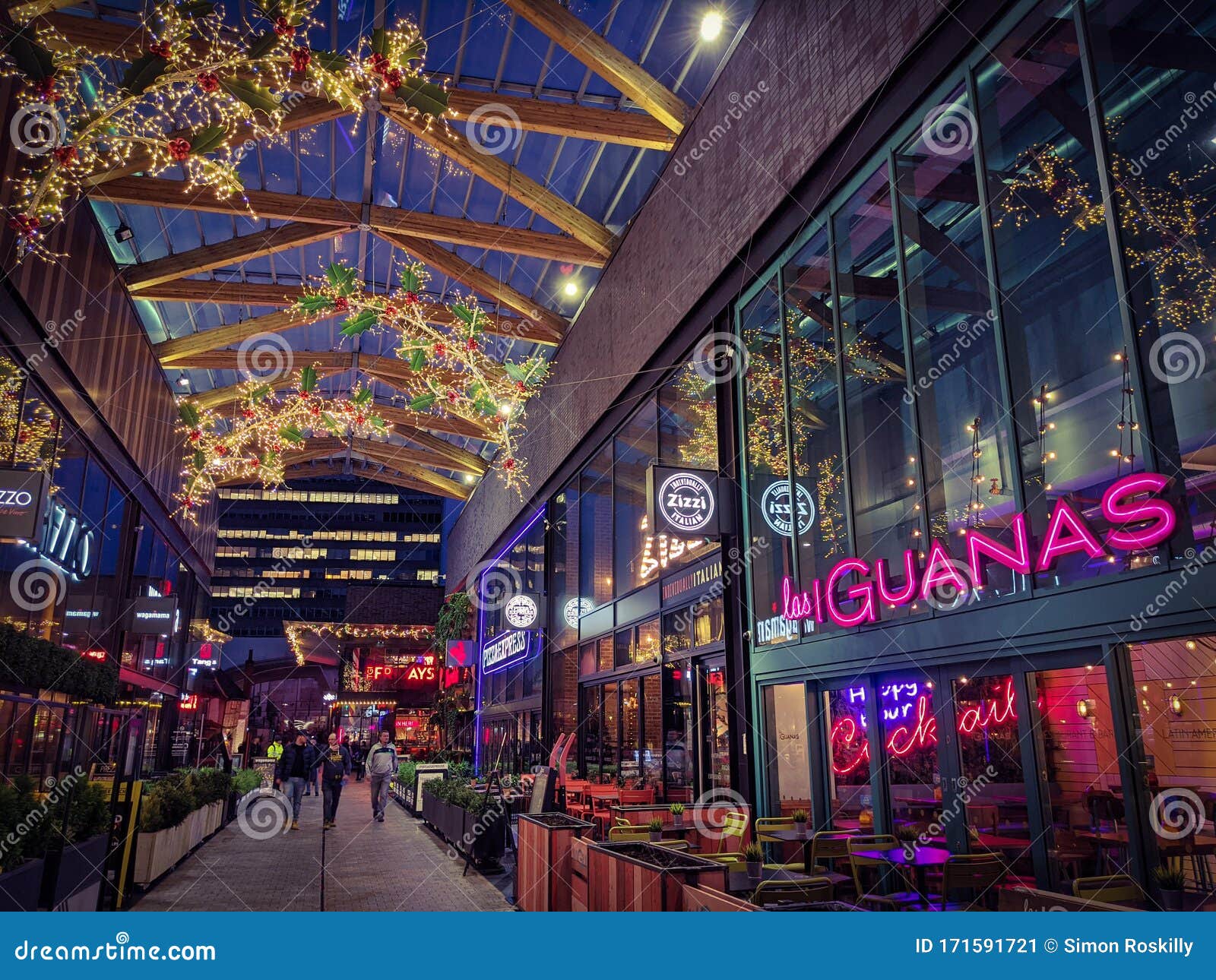 Urban Town Lights Neon Christmas Editorial Photo - Image of urban, town ...