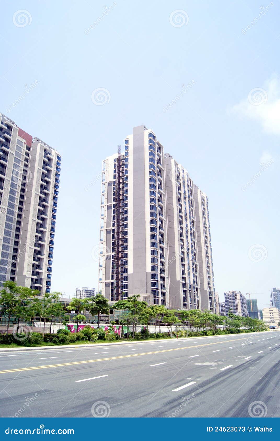 The Urban Traffic and Buildings Stock Image - Image of modern, real ...