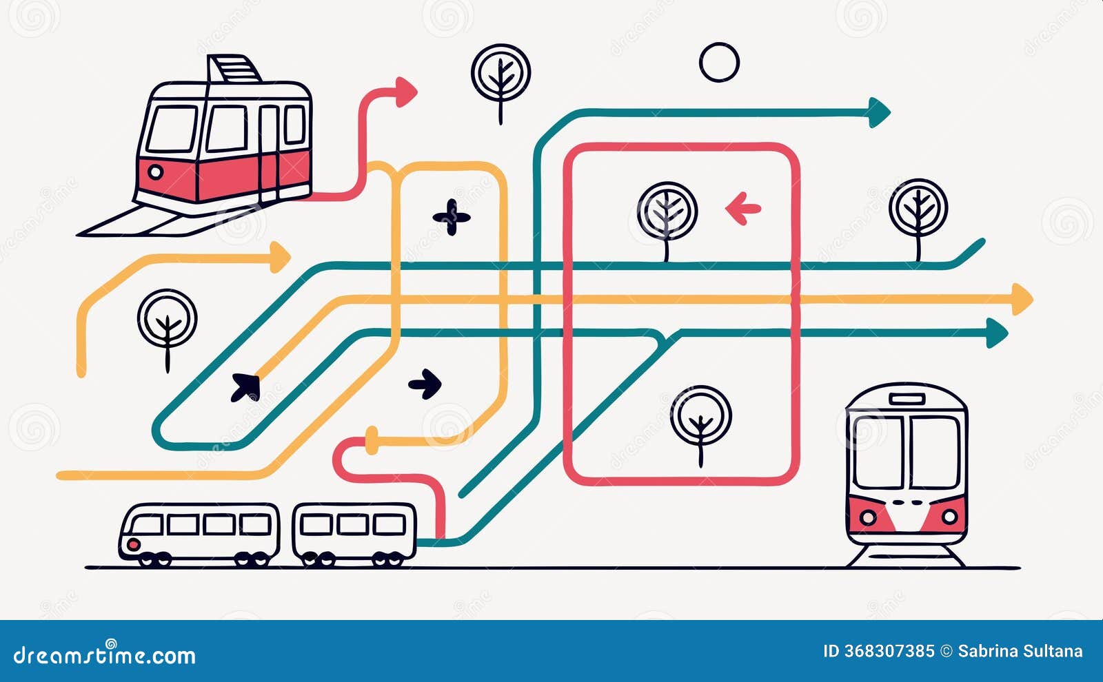 Transit System Line Icons Collection. Commute, Transportation, Metro ...