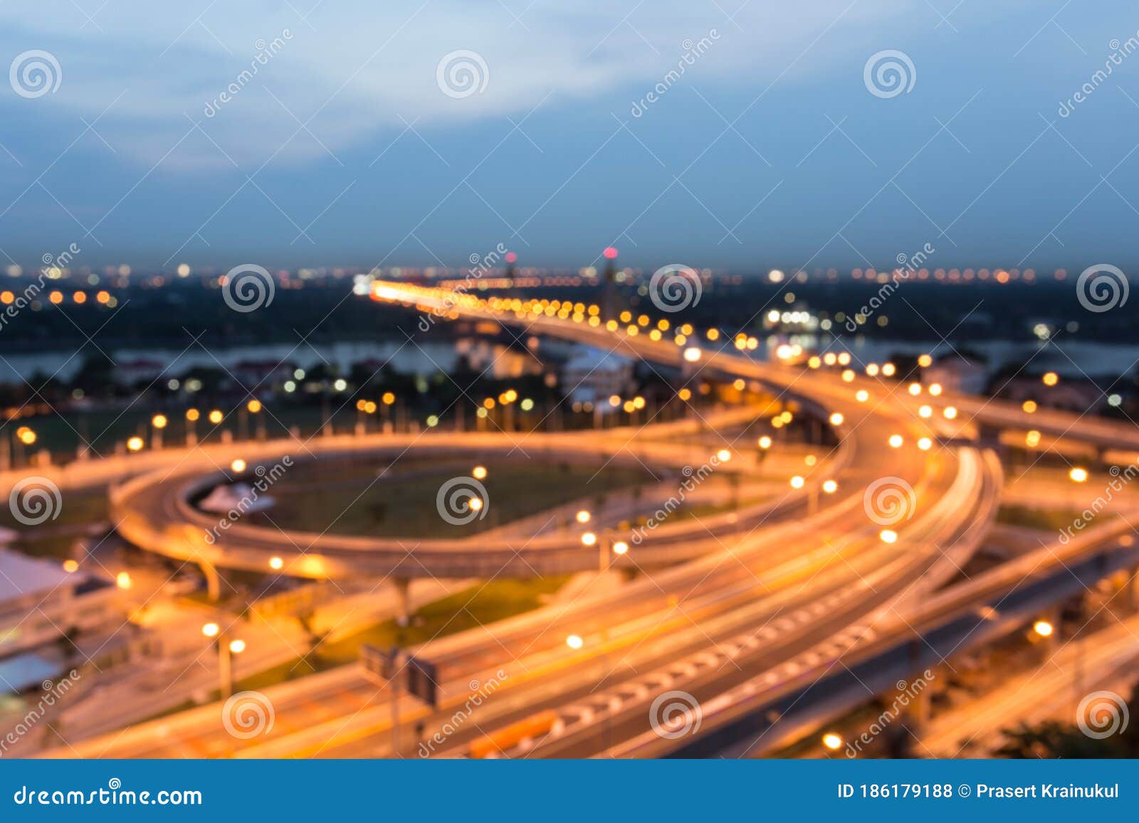 Urban Transportation. Traffic Trails on a Highway Stock Photo - Image ...