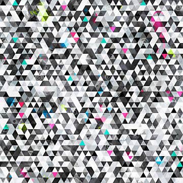 Urban Triangle Seamless Pattern with Grunge Effect Stock Vector ...