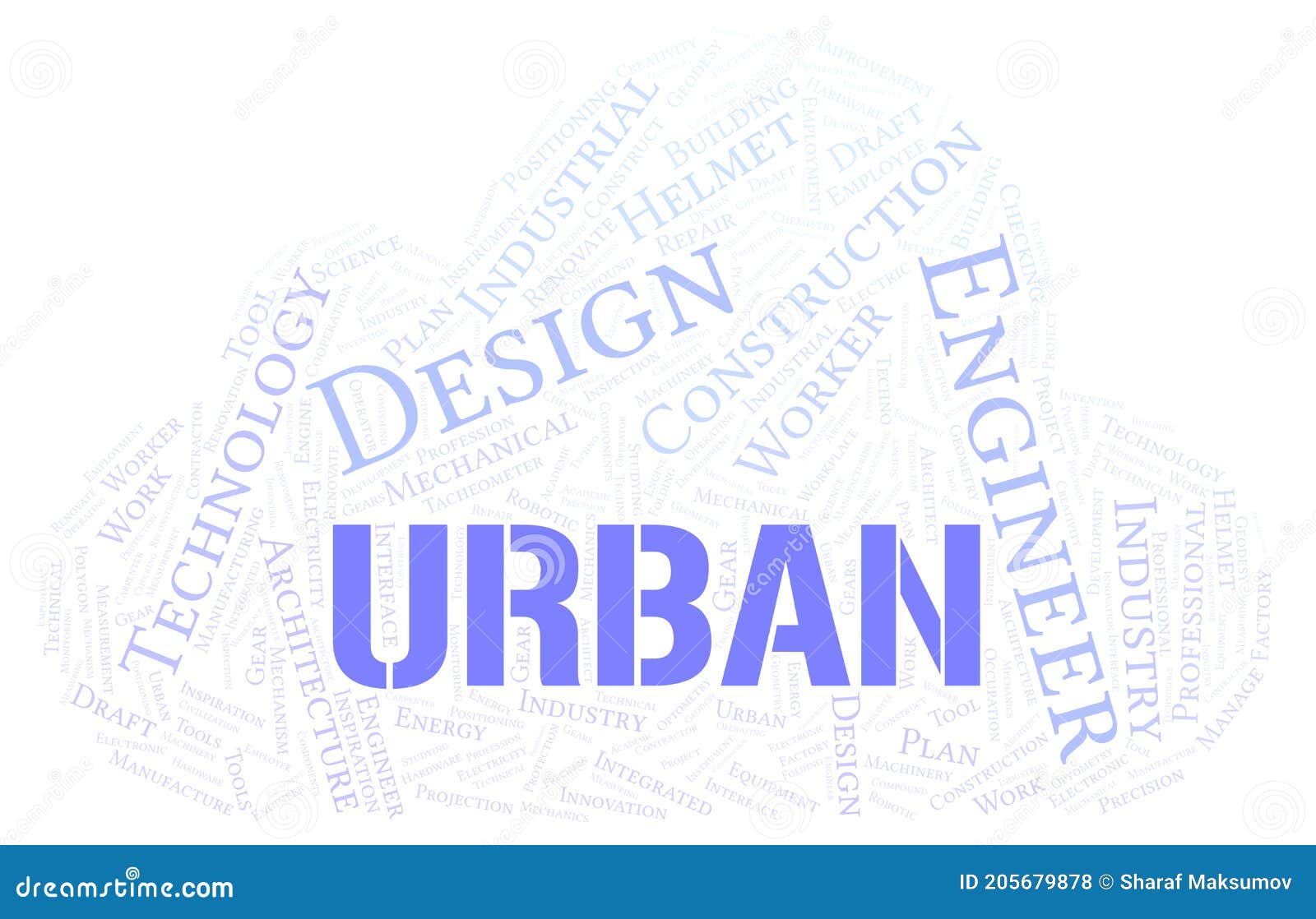 Urban Typography Word Cloud Create with the Text only Stock ...