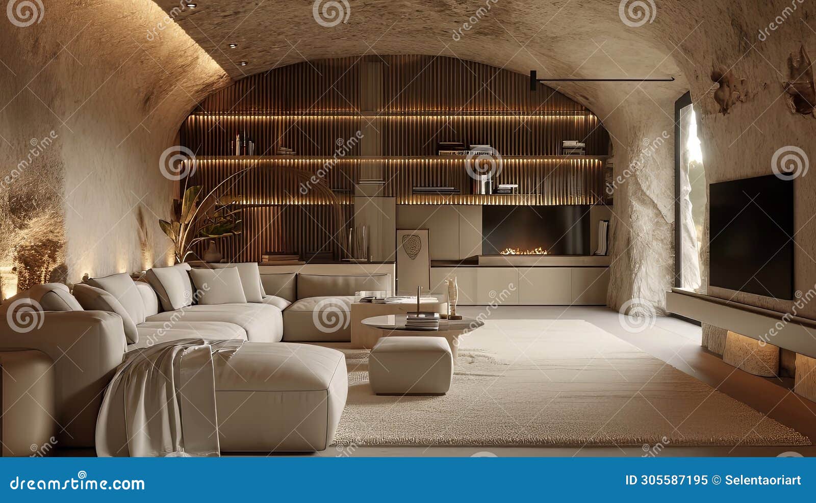 Urban Underground Studio Interior Concept Stock Illustration ...
