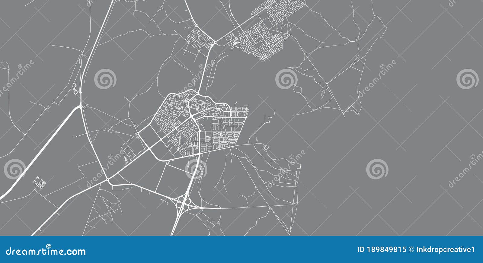 Urban Vector City Map of Al Khor, Qatar Stock Vector - Illustration of ...