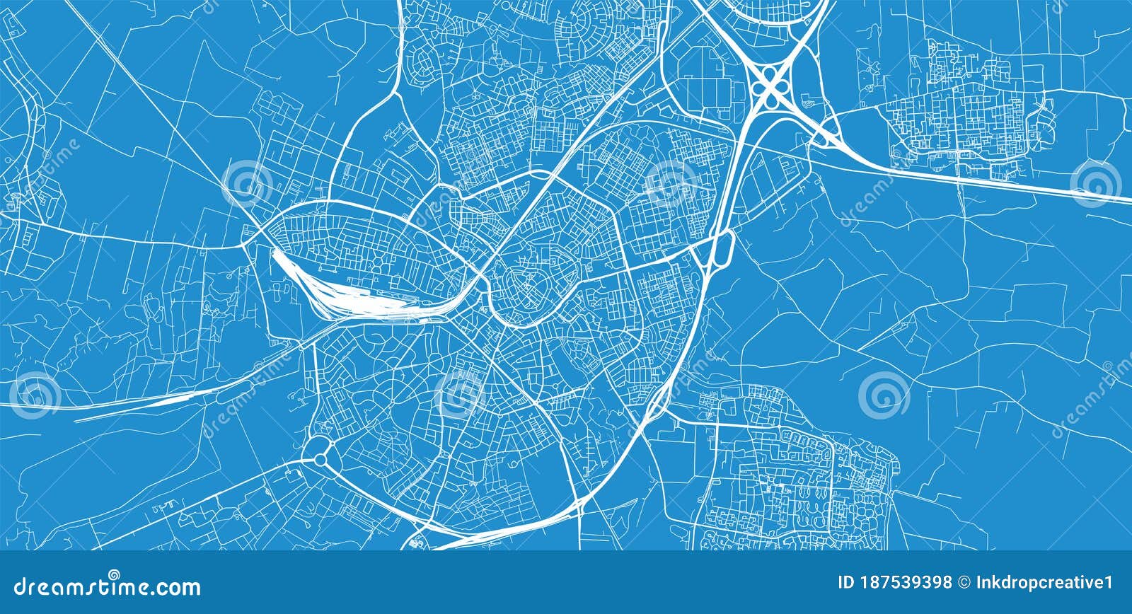 Urban Vector City Map of Amersfoort, the Netherlands Stock Vector ...