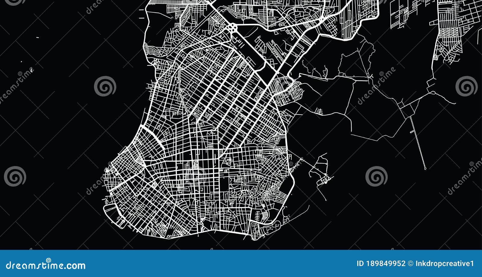 Urban Vector City Map of Belem, Brazil Stock Vector - Illustration of ...