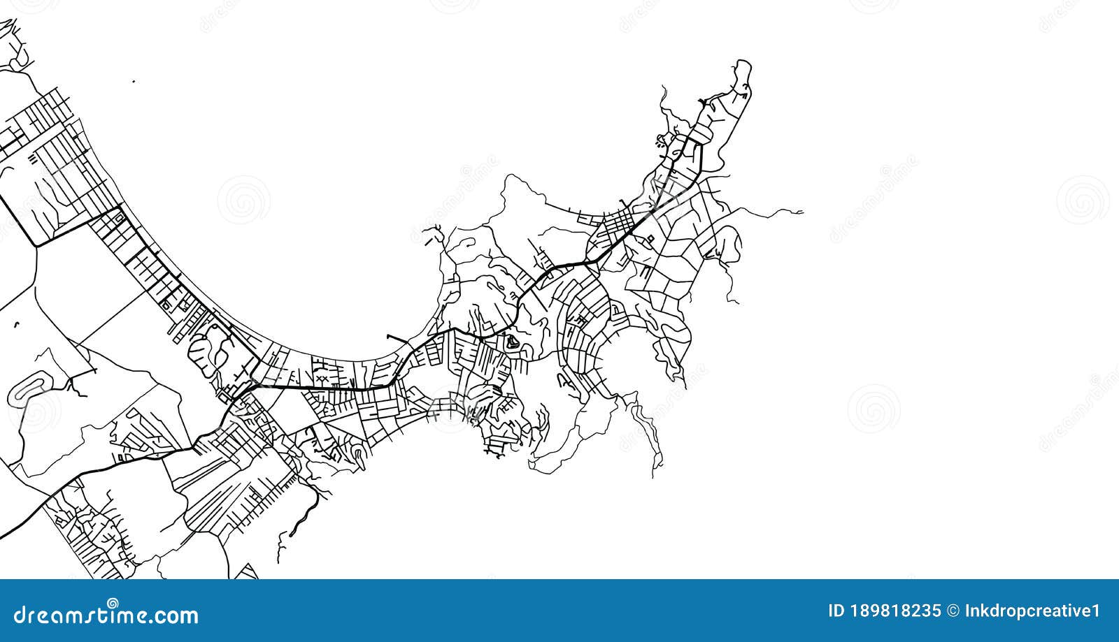 Urban Vector City Map of Buzios, Brazil Stock Vector - Illustration of ...