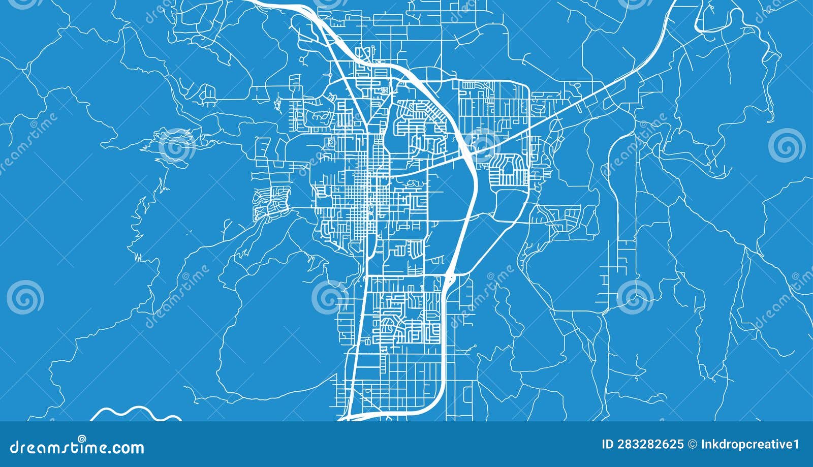 Urban Vector City Map of Carson City, USA. Nevada State Capital Stock ...