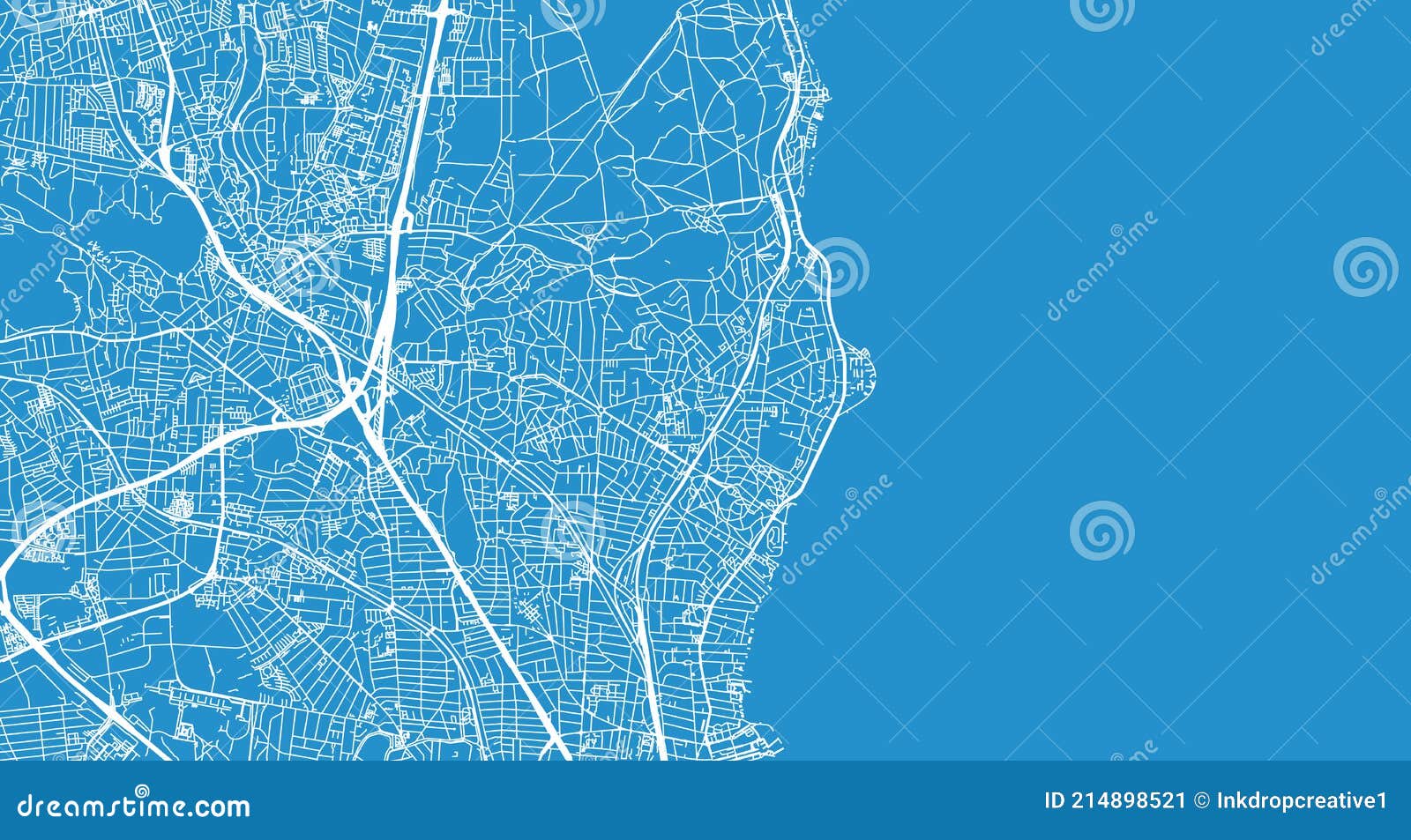 Urban Vector City Map of Charlottenlund, Denmark Stock Vector ...
