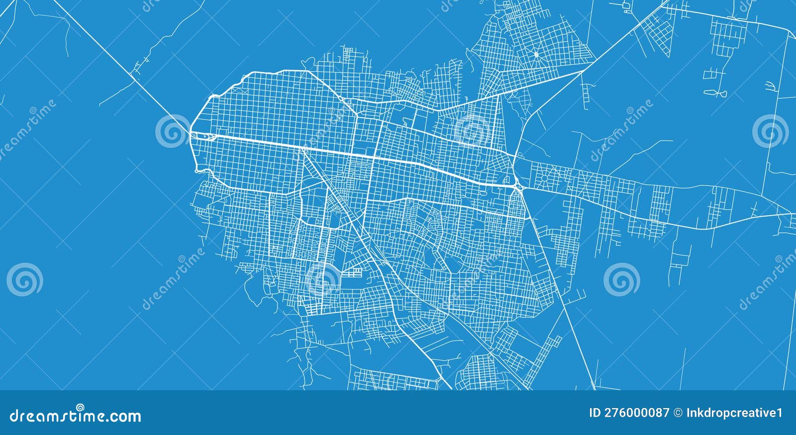 Urban Vector City Map of Corrientes, Argentina Stock Vector ...