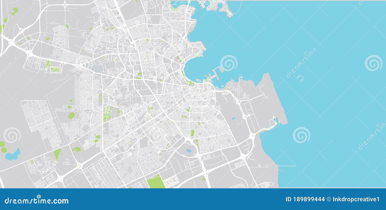 Qatar Map Cartoon Vector | CartoonDealer.com #8653309