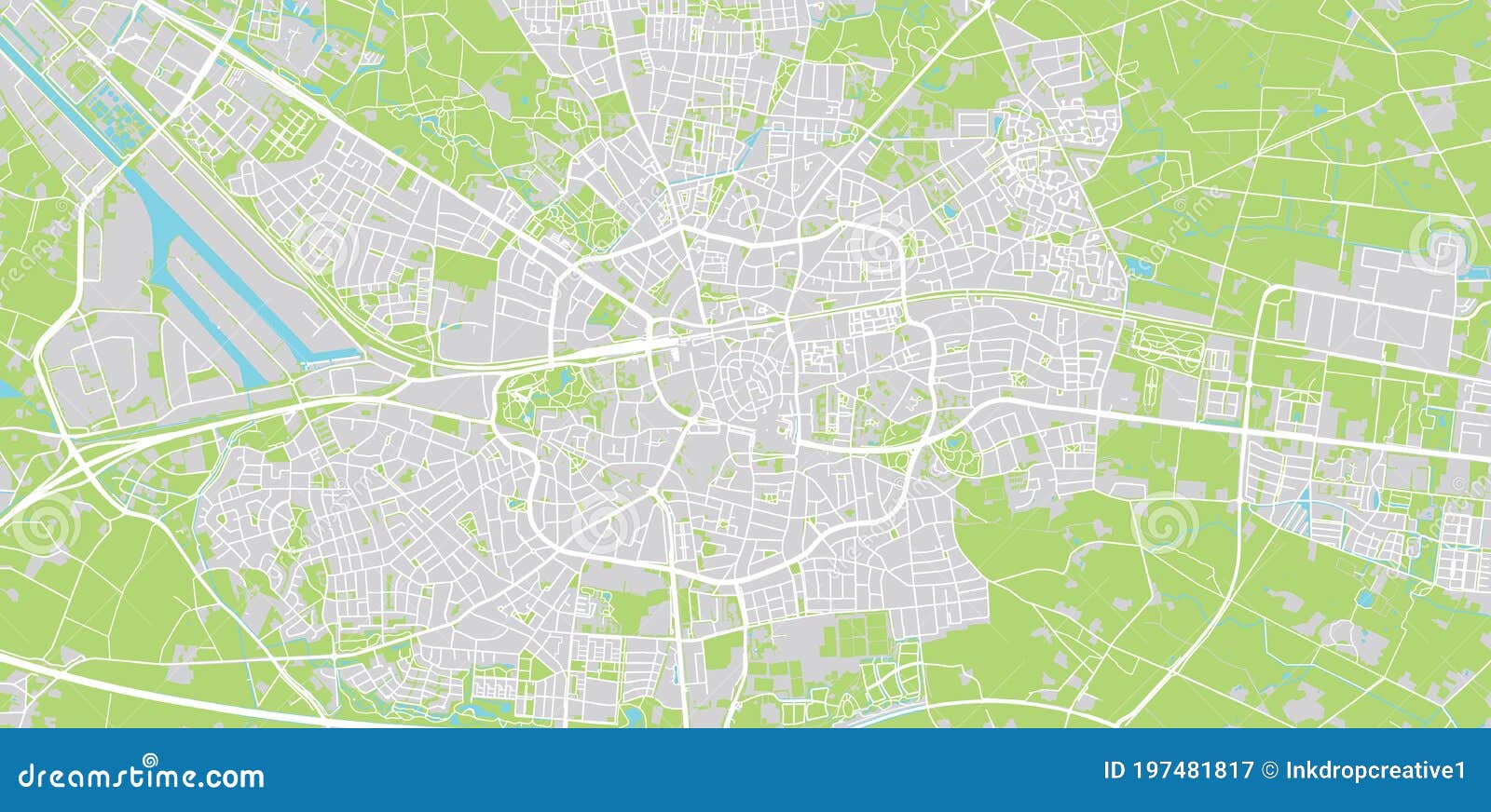 Enschede City Kingdom Of The Netherlands, Holland, Overijssel Map ...