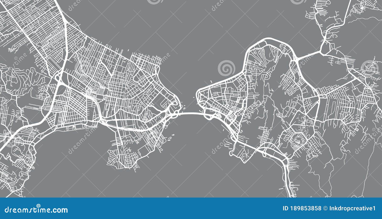 Urban Vector City Map of Florianopolis, Brazil Stock Vector ...