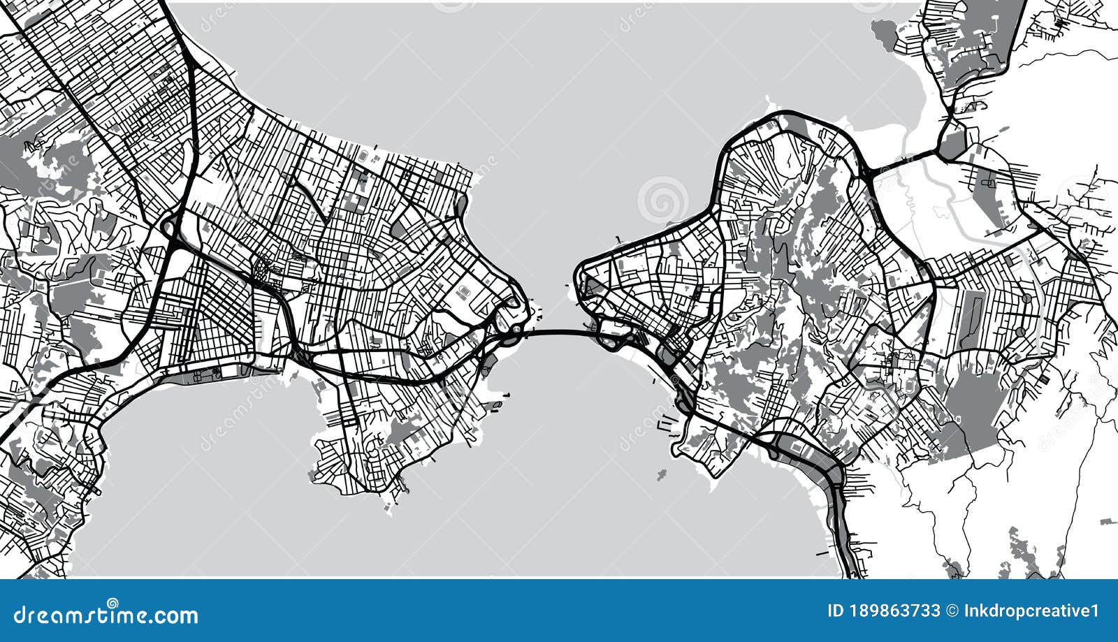 Urban Vector City Map of Florianopolis, Brazil Stock Vector ...