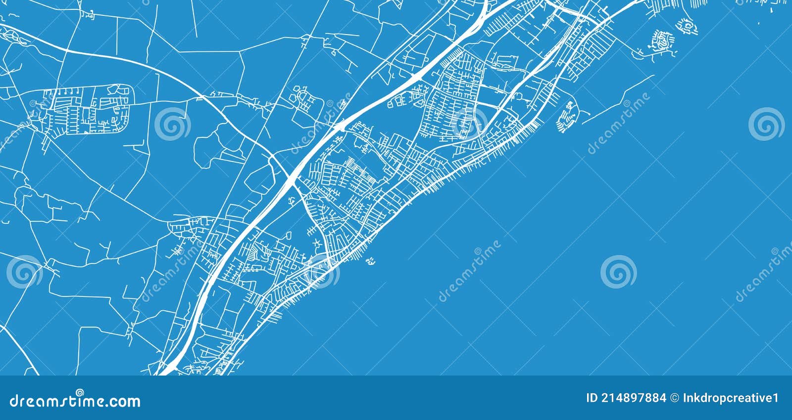 Urban Vector City Map of Greve, Denmark Stock Vector - Illustration of ...
