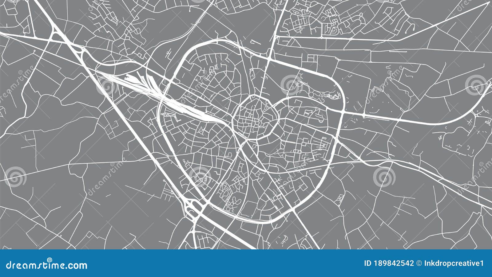 Urban Vector City Map of Hasselt, Belgium Stock Vector - Illustration ...
