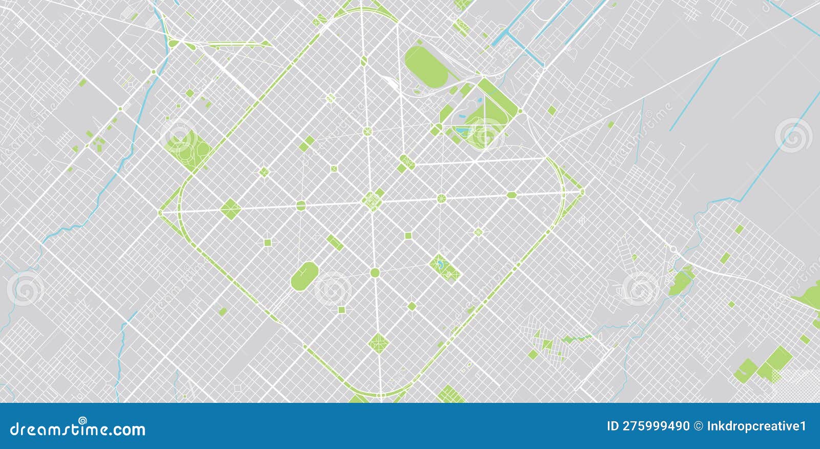 Urban Vector City Map of La Plata, Argentina Stock Vector ...