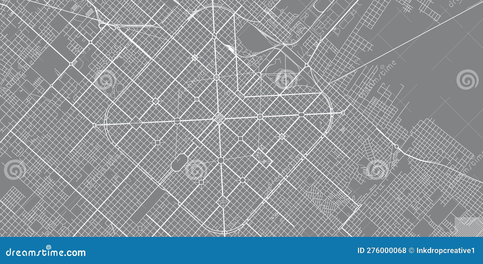 Urban Vector City Map of La Plata, Argentina Stock Vector ...