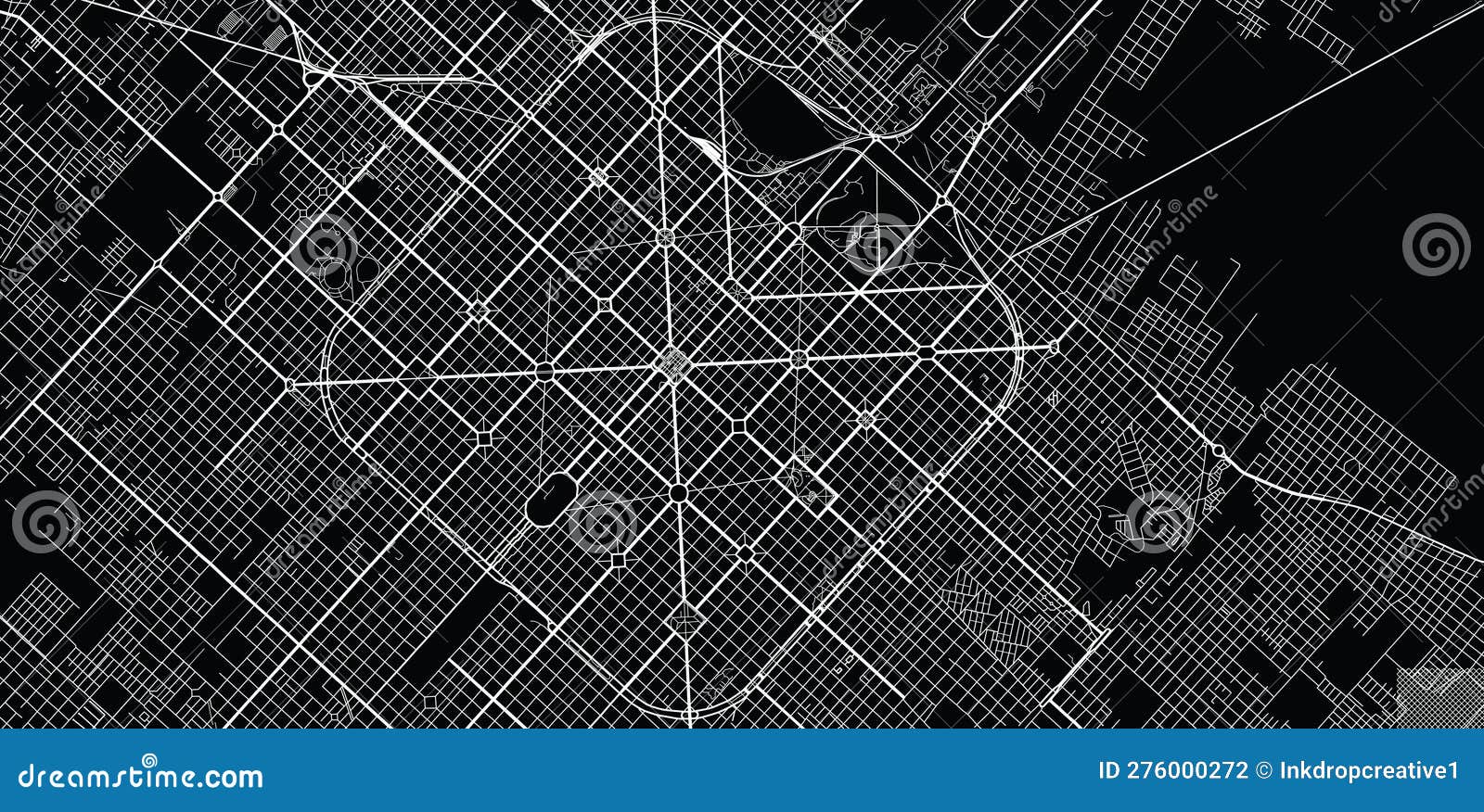 Urban Vector City Map of La Plata, Argentina Stock Vector ...