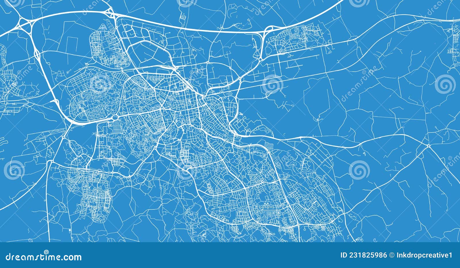Urban Vector City Map of Linkoeping, Sweden, Europe Stock Vector ...