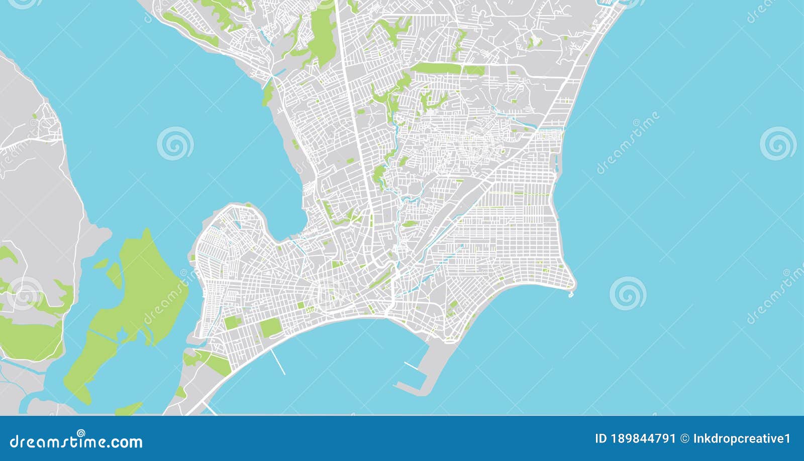 Urban Vector City Map of Maceio, Brazil Stock Vector - Illustration of ...