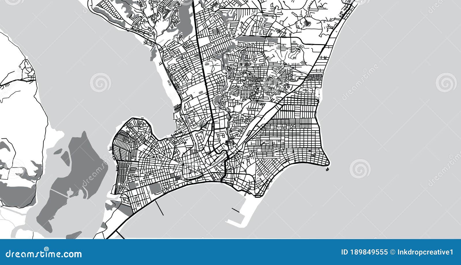 Urban Vector City Map of Maceio, Brazil Stock Vector - Illustration of ...