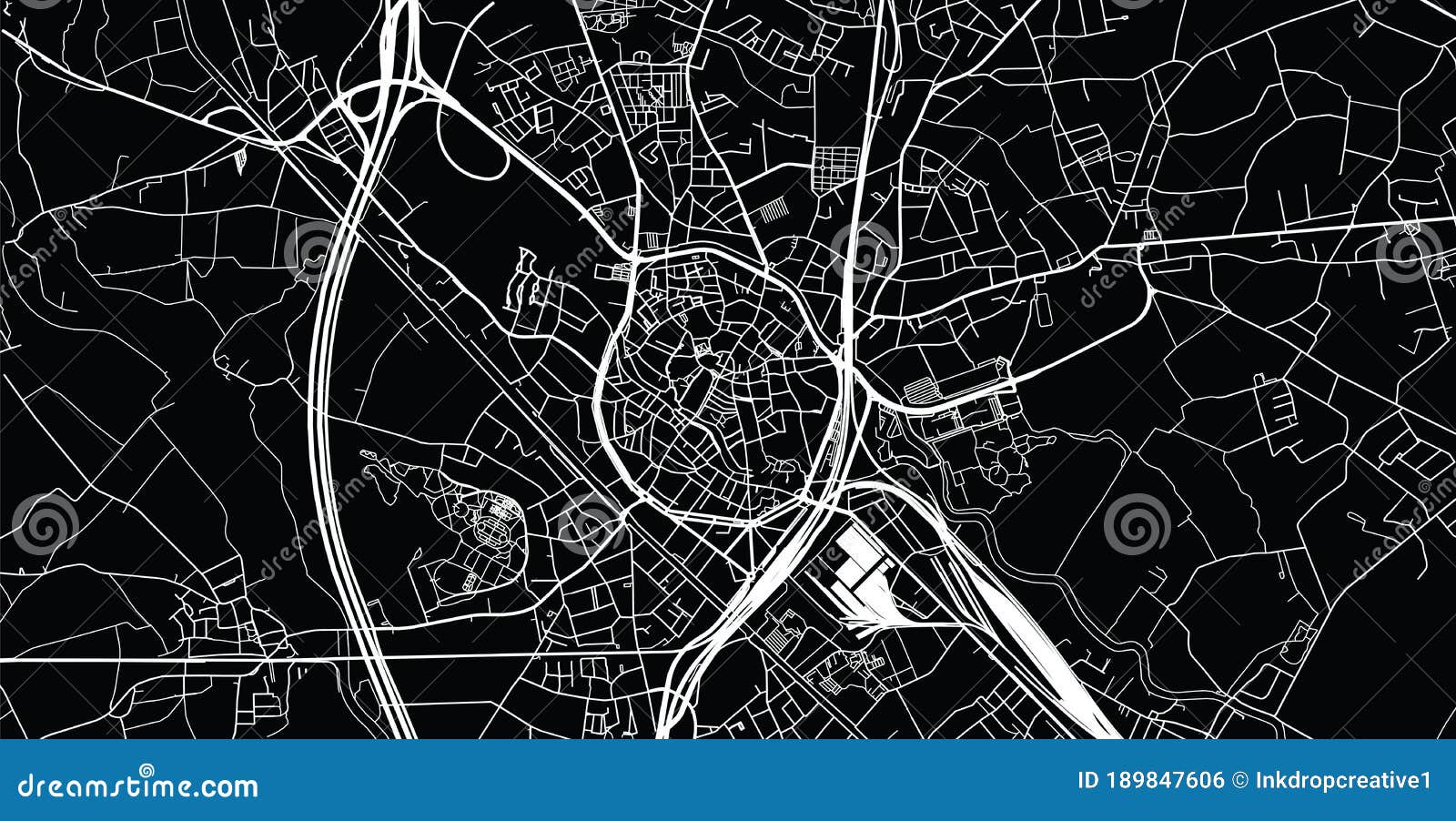Urban Vector City Map of Mechelen, Belgium Stock Vector - Illustration ...