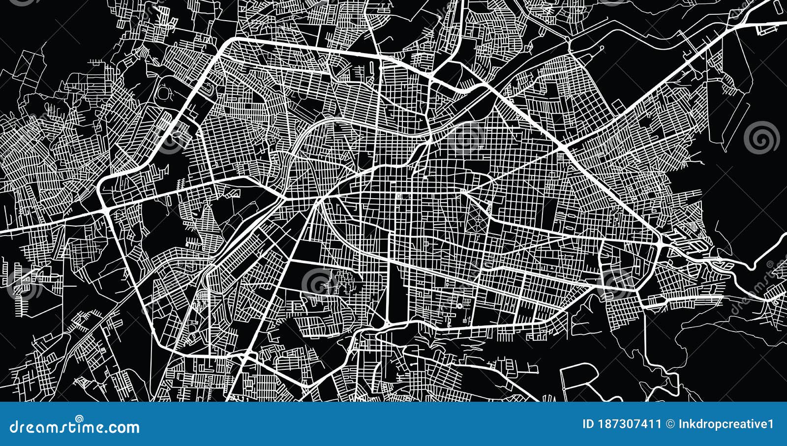 Morelia City United Mexican States, Mexico, Michoacan State Map Vector ...