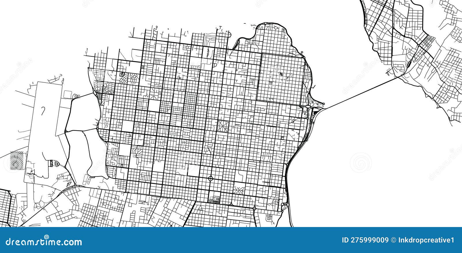 Posadas Argentina City Map In Retro Style. Outline Map Vector ...