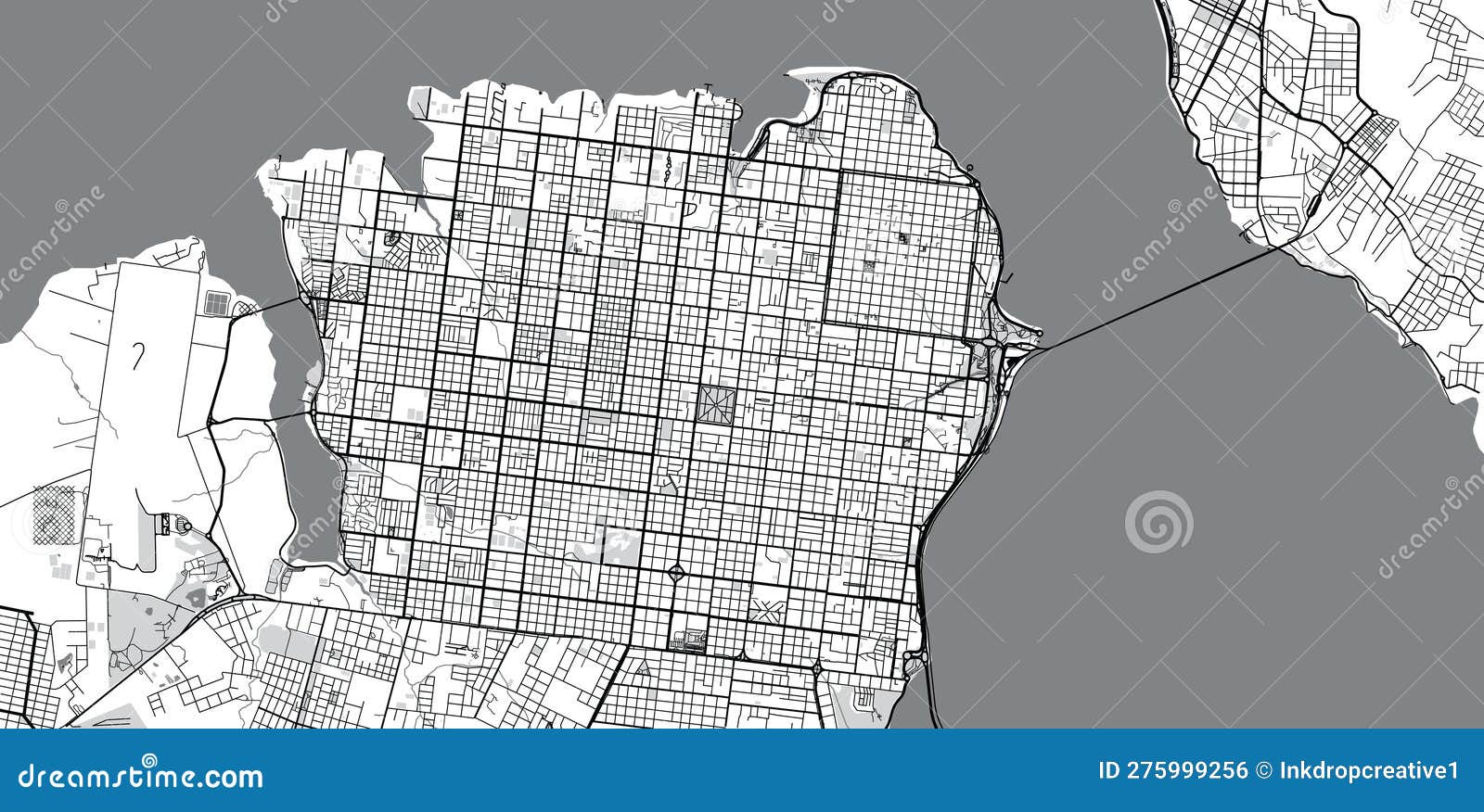 Posadas Argentina City Map In Retro Style. Outline Map Vector ...