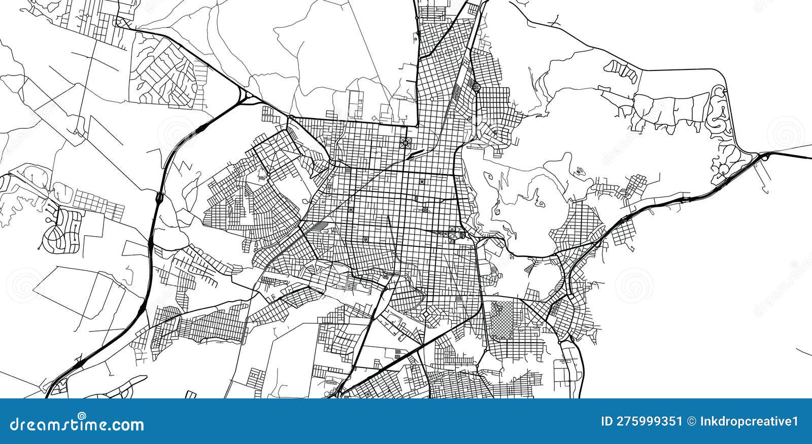 Salta City Argentine Republic, Salta Province Map Vector Illustration ...