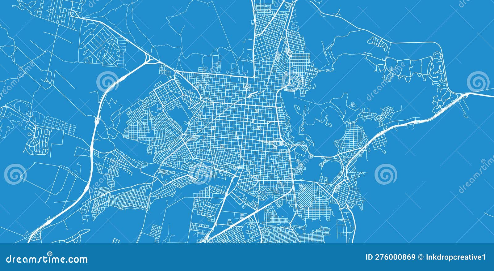Urban Vector City Map of Salta, Argentina Stock Vector - Illustration ...