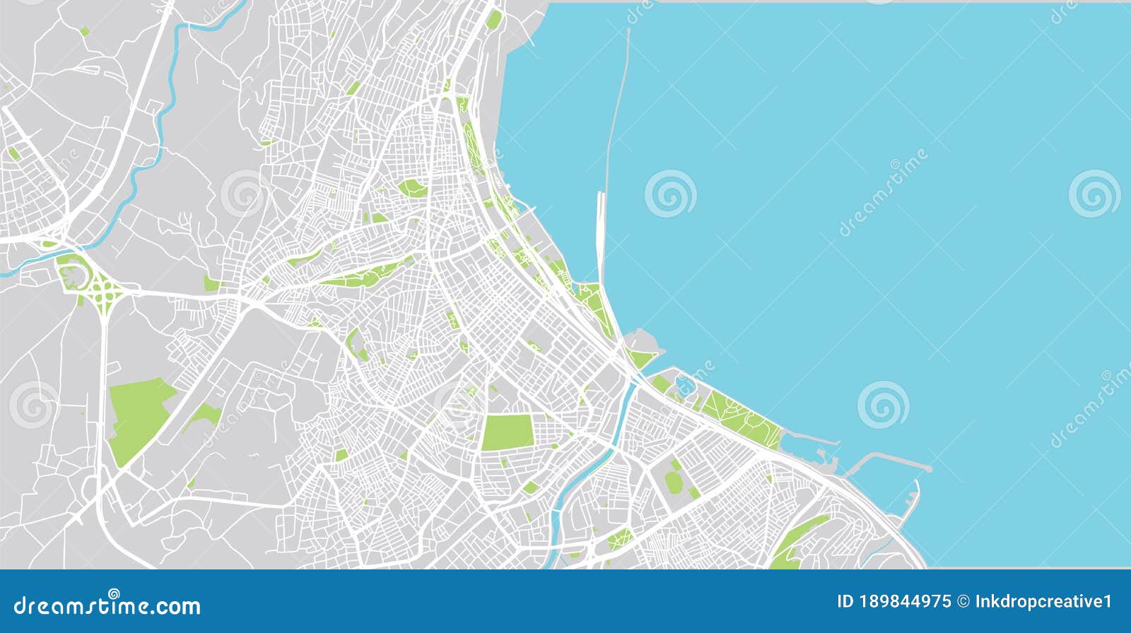 Urban Vector City Map of Samsun, Turkey Stock Vector - Illustration of ...
