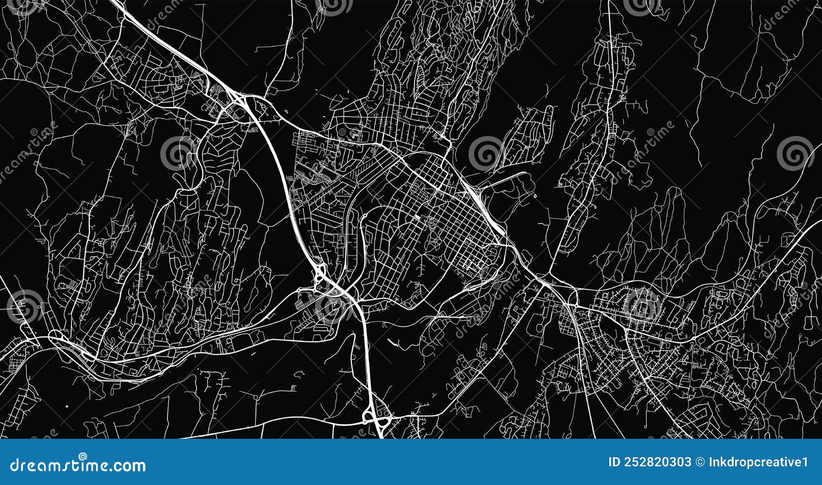 Urban Vector City Map of Sarpsborg, Norway, Europe Stock Vector ...