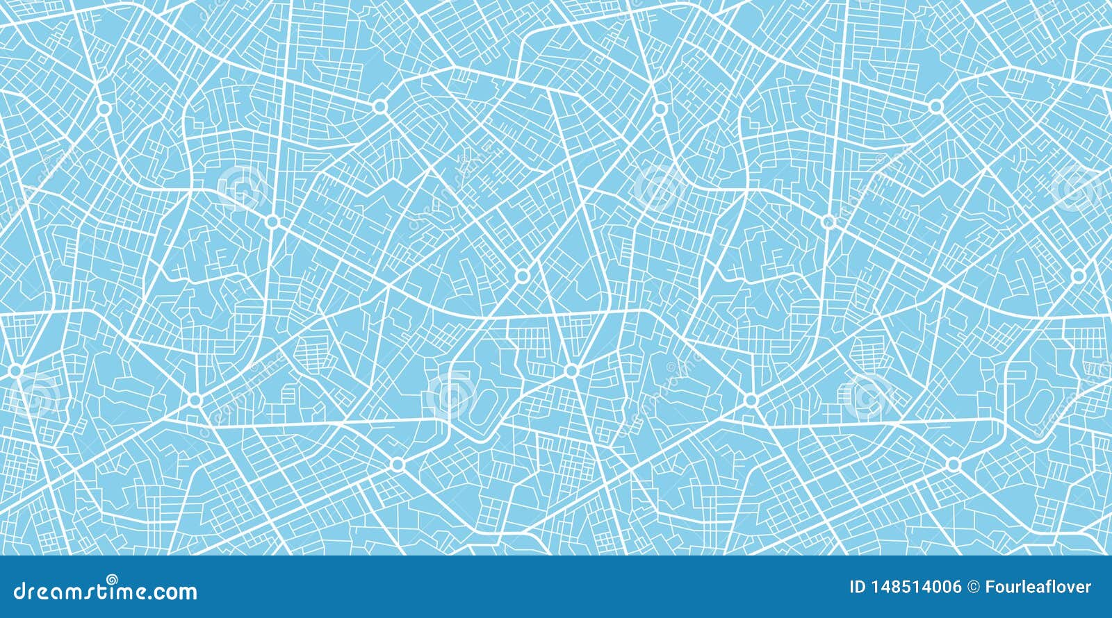 Urban Vector City Map Seamless Texture Stock Vector - Illustration of ...