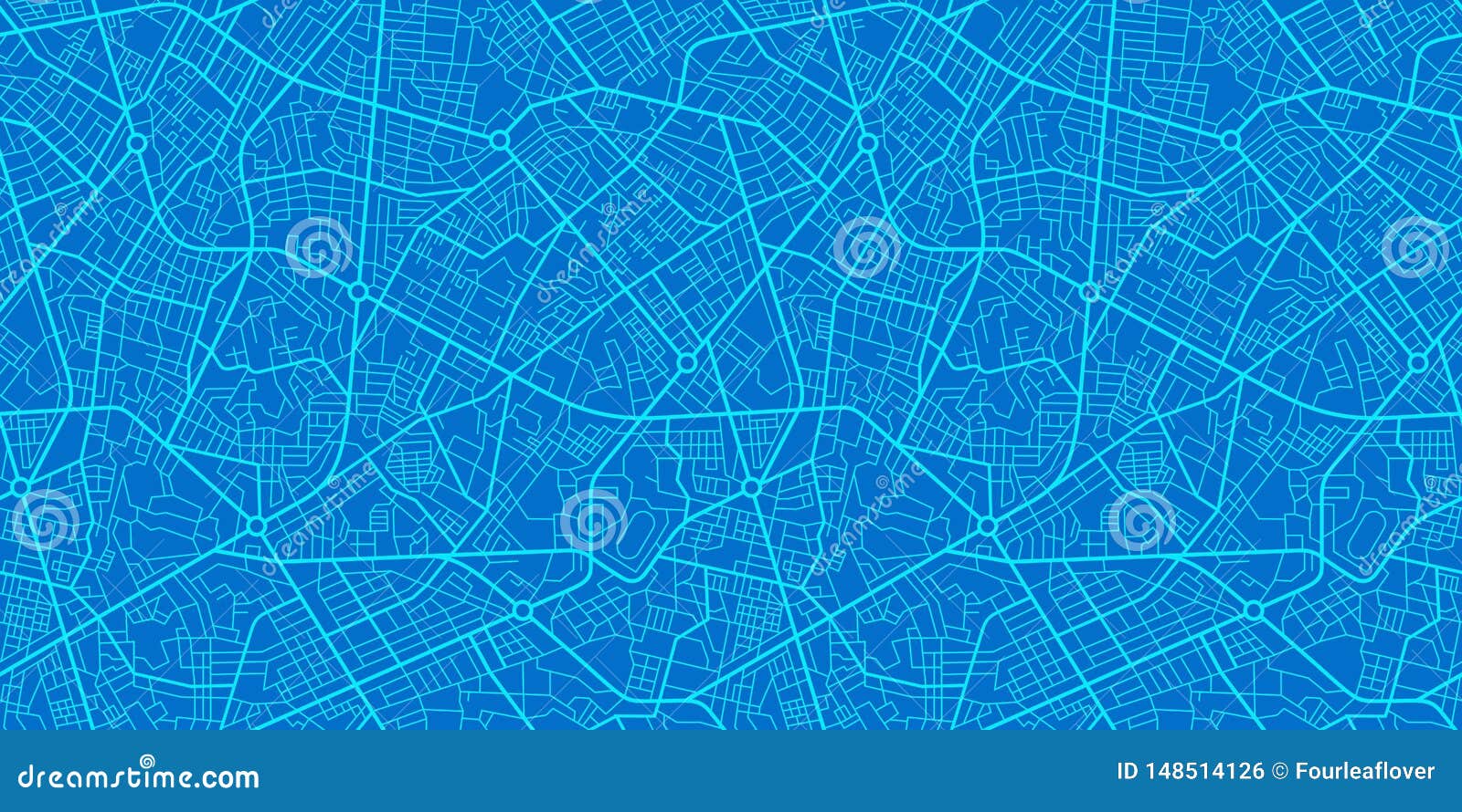 Urban Vector City Map Seamless Texture Stock Vector - Illustration of ...