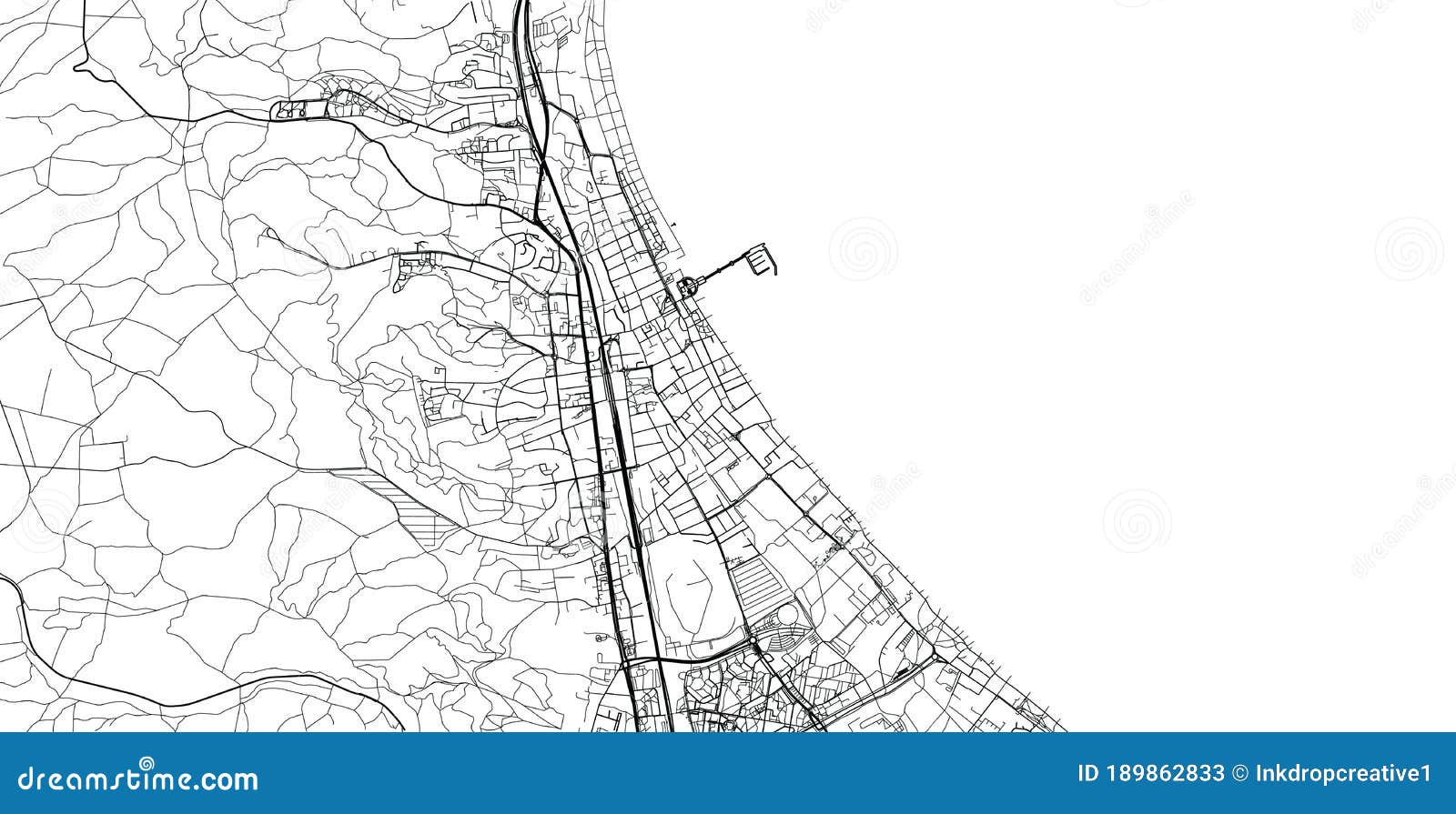 Urban Vector City Map of Sopot, Poland Stock Vector - Illustration of ...