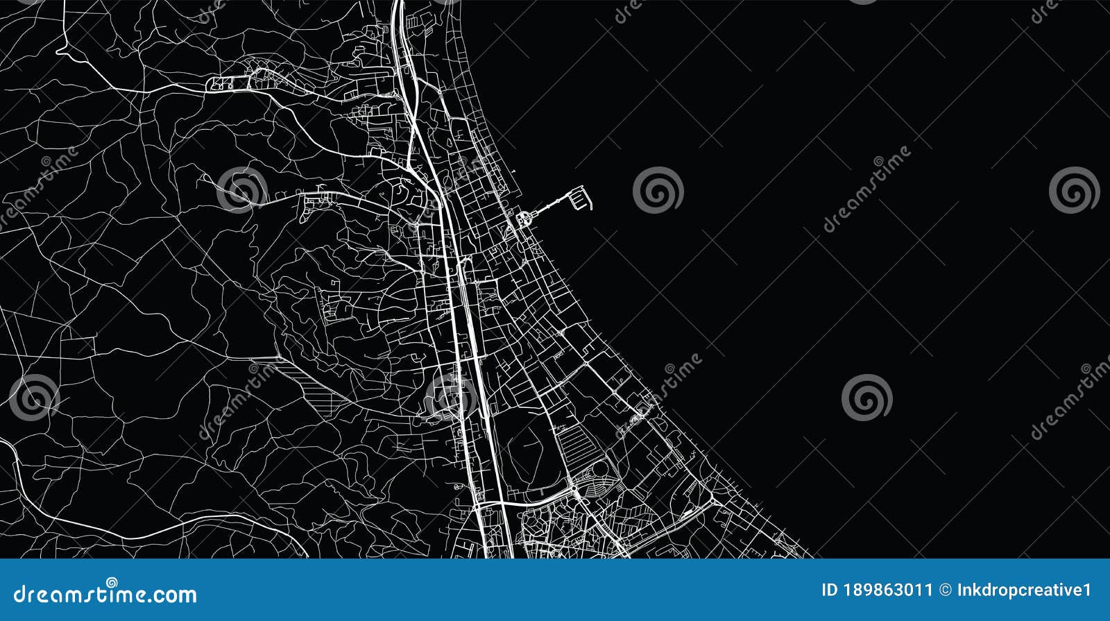 Urban Vector City Map of Sopot, Poland Stock Vector - Illustration of ...