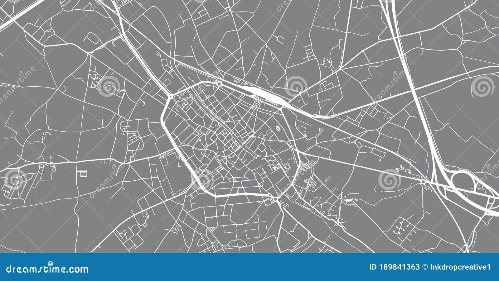 Urban Vector City Map of Tournai, Belgium Stock Vector - Illustration ...