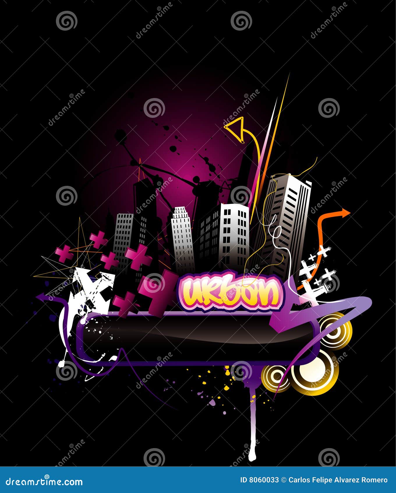Urban vector composition stock vector. Illustration of modern - 8060033